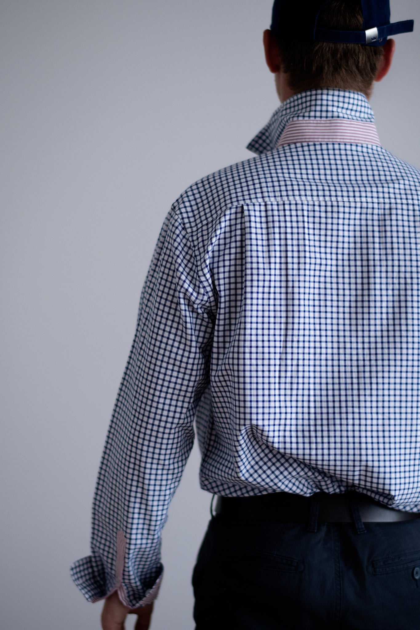 Albie Workshirt in Blue and White Check | H&S Heritage